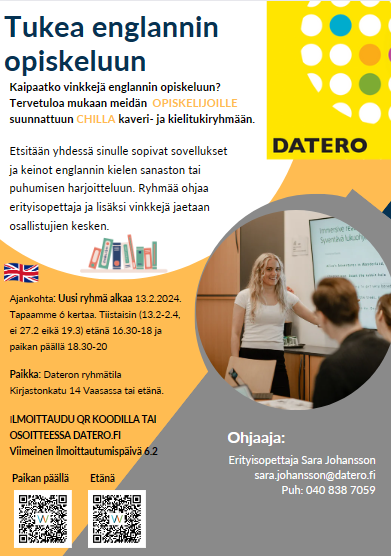 Tukea englannin opiskeluun-kurssi - Datero