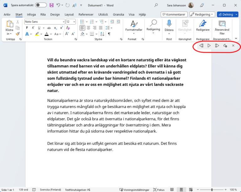 Text blir tal i Word (Microsoft 365) – Windows - Datero