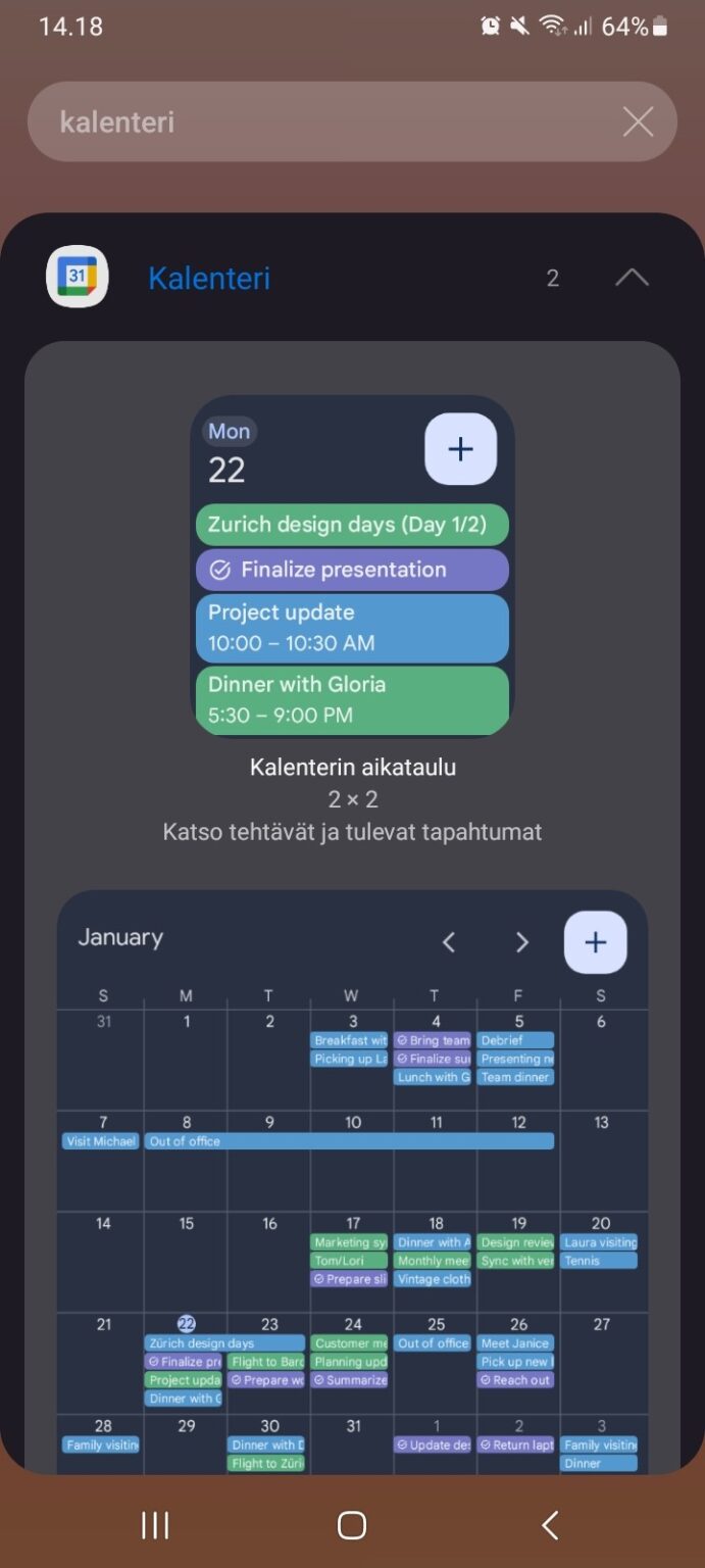 Ajanhallinta - Google-kalenteri - Datero