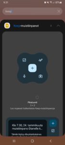 Ajanhallinta - Google Keep - Datero